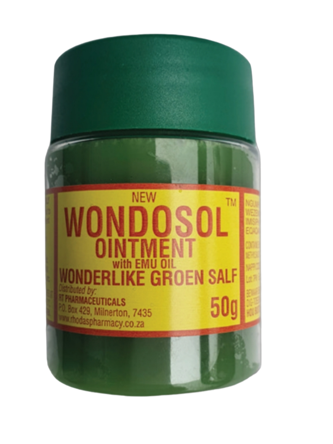 Rhoda's Pharmacy | Wondosol Ointment (Wonderlike Groen Salf) 50g